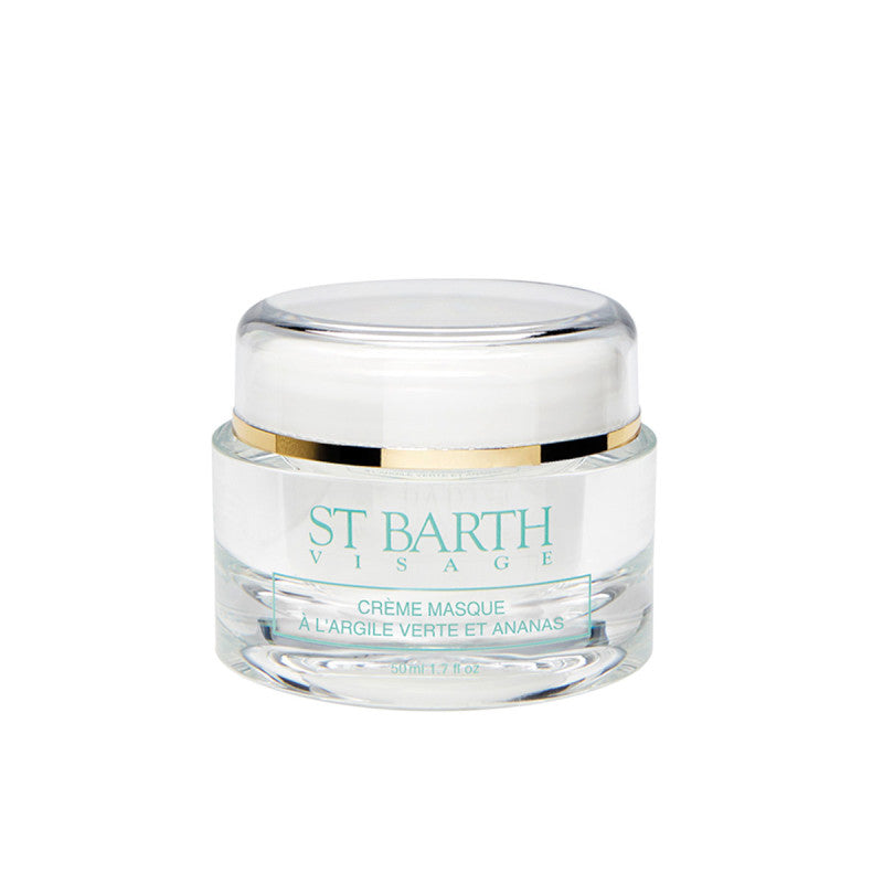 St Barth Cream Mask With Green Clay And Pineapple Oily Skin